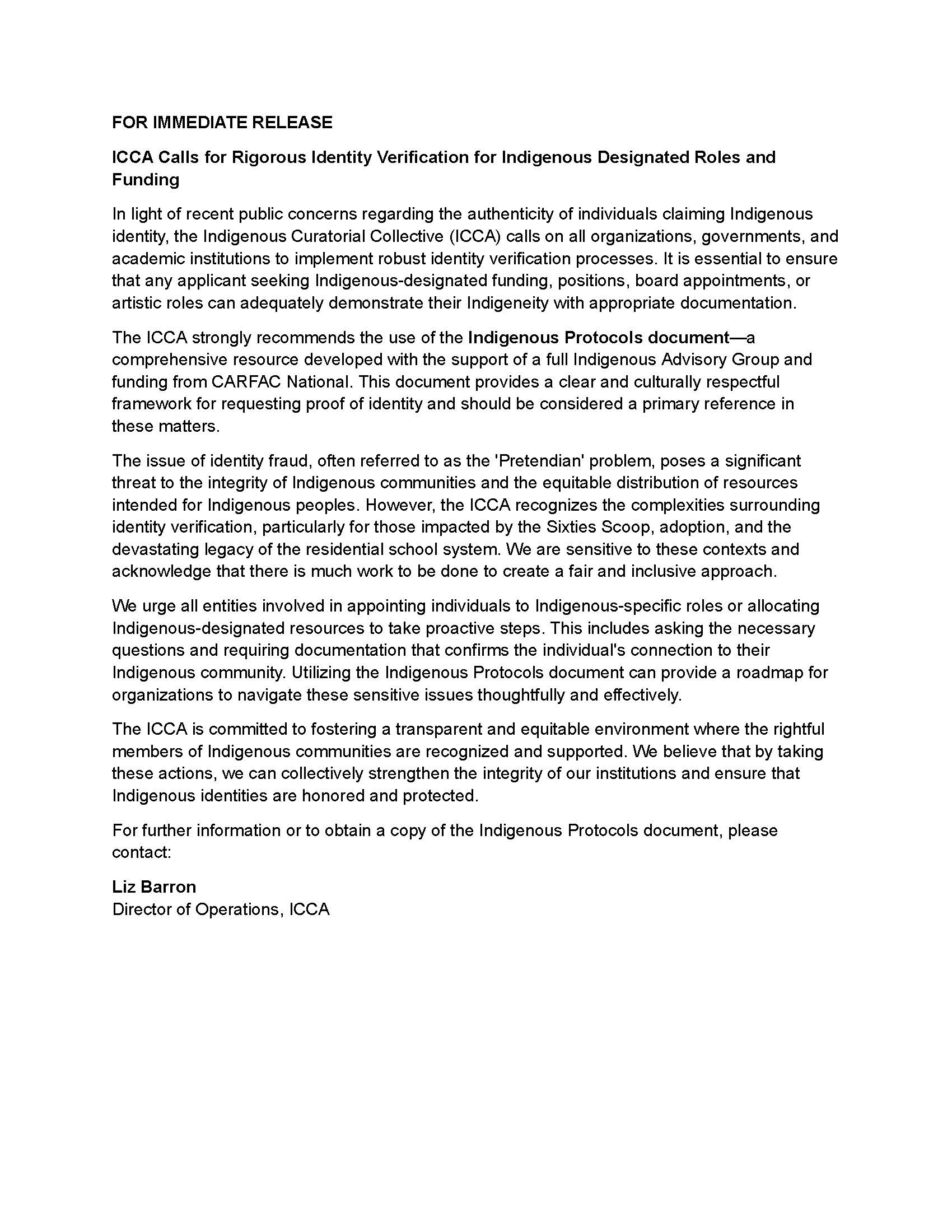 Indigenous Identity - Indigenous Curatorial Collective